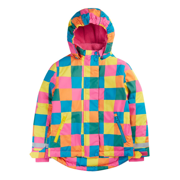 Frugi Snow And Ski Coat Rainbow Check - Koast Clothing